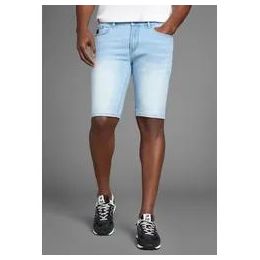Jeansshorts Bruno Banani "Hutch-Shorts", Herren, Gr. 42, L&auml;nge 32, blau (light blau), Denim/Jeans, Obermaterial: 98% Baumwolle, 2% Elasthan, unifarben, normal kurz, Jeans Jeansshorts, gerade geschnittene kurze Beine, niedrige Leibh&ouml;he
