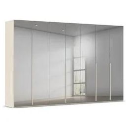 Kleiderschrank "Schrank Garderobe Ankleide Schlafzimmer Flur SERINA Eyecatcher", beige (beige (champagner), grauspiegel), B:351cm H:223cm T:61cm, Holzwerkstoff, LeGer Home by Lena Gercke, Schr&auml;nke, Kleiderschrank, in 6 Breiten, 3 Ausf&uuml;hrungen und mit Front Glas oder Dekor MADE IN GERMANY