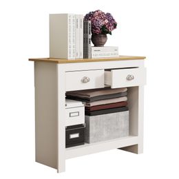 Kommode Vcm, B:85cm T:35cm, wei&szlig;, Sideboards, "Holz Kommode Sideboard Schublade BalusaS"