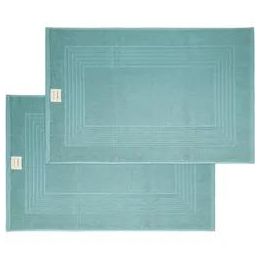 Hotelmatte Dyckhoff "Nature", blau (ozean), H:3mm, Baumwolle, Badematten, Hotelmatte, 2 teilig