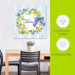 Wandbild Artland, B:50cm H:50cm, bunt, Alu Dibond, Wohnzimmer, Bilder, "Le Citron III", als Alubild, Leinwandbild, Poster, Wandaufkleber in