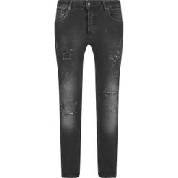 2Y Premium Herren Bequeme Jeans "2Y Premium Herren 2Y Skinny Fit Jeans"schwarz, Gr. 31, unifarben, 97% Baumwolle, 3% Elasthan, Jeans