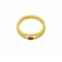 Adelia&acute;s ADELIA ́S Damen Kettenanh&auml;nger "Damen Goldschmuck 585 Gold Anh&auml;nger Taufring mit Rubin &Oslash; 11,2 mm", Gold, rot, Gold, Schmuckanh&auml;nger, 585 Gold mit