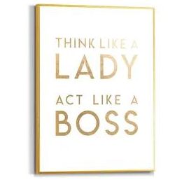 Poster Reinders "Lady Boss", gold (farbe bild(er): goldfarben), B:30cm H:40cm T:1,6cm, MDF, Bilder, Poster
