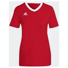 Fu&szlig;balltrikot Adidas PERFORMANCE "ENT22 JSY W", Damen, Gr. S, rot (team power rot 2), Obermaterial: 100% Polyester, V-Ausschnitt, Trikots Fu&szlig;balltrikot