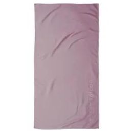 Sporthandtuch Tom Tailor HOME "Fitnesstuch COLOR BATH", lila (cozy mauve), B:50cm L:100cm, Microfaser, Mikrofaser, Handt&uuml;cher, Logo Pr&auml;gung, Mikrofaser, weich, schnell trocknend
