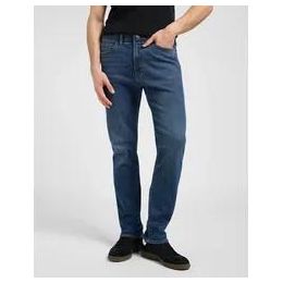 Slim-fit-Jeans Lee "Extrem Motion Slim", Herren, Gr. 34, L&auml;nge 34, blau (astro blau), Denim/Jeans, Obermaterial: 77% Baumwolle, 21% Polyester, 2% Elasthan, schmal lang, Jeans Slim-fit-Jeans, Extreme Motion Stretchware