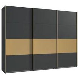 Schwebet&uuml;renschrank wimex "Dubai Kleiderschrank in trendigen goldenen Design", gold (grafit, absetzung gold matt), B:270cm H:208cm T:65cm, Holzwerkstoff, Schr&auml;nke, Schwebet&uuml;renschrank, Breite 270cm, 3 Schwebet&uuml;ren MADE IN GERMANY