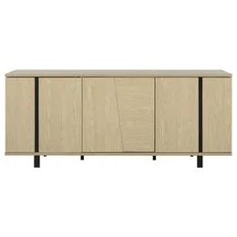 Sideboard GAMI "SOLENA", eiche rookwood nachbildung, B:181cm H:75cm T:45cm, Holzwerkstoff, Sideboards, Sideboard, Sideboard 3 T&uuml;ren