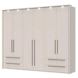 Dreht&uuml;renschrank OTTO HOME "Opera mit oder ohne Kranz inkl. LED-Bel.,B 227,272,317 oder 362 cm", cashmere, B:277cm H:226cm T:60cm, FSC-zertifizierter Holzwerkstoff, MDF, Schr&auml;nke, Dreht&uuml;renschrank, UV lackiert, Soft Close Funktion, H&ouml;henverstellbare F&uuml;&szlig;e