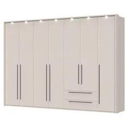 Dreht&uuml;renschrank OTTO HOME "Opera mit oder ohne Kranz inkl. LED-Bel.,B 227,272,317 oder 362 cm", cashmere, B:322cm H:226cm T:60cm, FSC-zertifizierter Holzwerkstoff, MDF, Schr&auml;nke, Dreht&uuml;renschrank, UV lackiert, Soft Close Funktion, H&ouml;henverstellbare F&uuml;&szlig;e