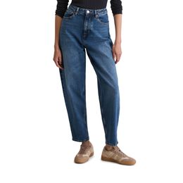 Marc O'Polo MARC O'POLO Damen Relax-fit-Jeans "aus Organic Cotton Stretch mit recyceltem Polyester"dunkelblau, Gr. 30, unifarben, Obermaterial: 90% Baumwolle, 9%