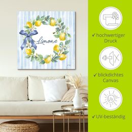 Wandbild Artland, B:50cm H:50cm, gelb, Leinwand, Wohnzimmer, Bilder, "Le Citron IV", als Alubild, Leinwandbild, Poster, Wandaufkleber in verschied.