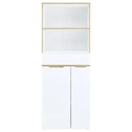 Aktenschrank Innostyle "Memphis Aktenschrank, 75x197x38cm (B/H/T)", wei&szlig; (wei&szlig;, artisan eiche), B:75cm H:197cm T:38cm, Holzwerkstoff, MDF, Schr&auml;nke, 2 t&uuml;rig, 1 Schubkasten, Soft-Close, ABS-Kantenschutz