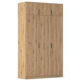 Kleiderschrank Rauch "Dreht&uuml;renschrank Schrank Garderobe Ankleide Schlafzimmer LAGOA", eiche artisan, B:136cm H:235cm T:54cm, Holzwerkstoff, Schr&auml;nke, Kleiderschrank, moderne Kantengriffe aus Metall, optional mit Aufsatz MADE IN GERMANY