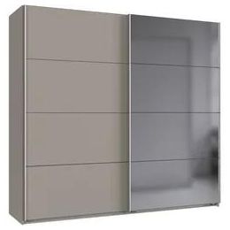 Schwebet&uuml;renschrank wimex "Ernie Kleiderschrank mit Spiegel, Made in Germany TOPSELLER", saharagrau, B:225cm H:210cm T:65cm, Schr&auml;nke, Schwebet&uuml;renschrank, Schlafzimmerschrank in verschiedenen Breiten