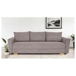 3-Sitzer Home Affaire "MAGHERA 230 cm - OTTO. Verl&auml;ssliche Qualit&auml;t.", beige, B:230cm H:79cm T:92,5cm, 100% Polyester, Sofas, Schlafsofa, Bettkasten, pflegeleicht