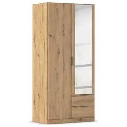Kleiderschrank Rauch "Dreht&uuml;renschrank Schrank Garderobe Ankleide Schlafzimmer LAGOA", eiche artisan, B:91cm H:197cm T:54cm, Holzwerkstoff, Schr&auml;nke, Kleiderschrank, ger&auml;umige Schubladen, 3 Breiten, optional mit Aufsatz MADE IN GERMANY, Topseller