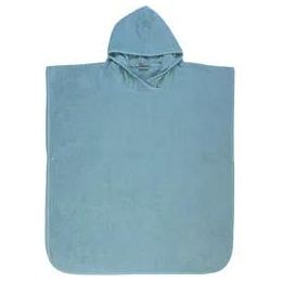 W&ouml;rner Badeponcho W&Ouml;RNER "Badeponcho Uni" Gr. M, eisblau, L:80cm, Baumwolle, Hausm&auml;ntel, maschinenwaschbar, trocknergeeignet