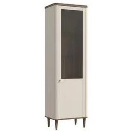 Vitrine FORTE "Lacetti", valencia eiche, sand, B:60,4cm H:200,5cm T:41,2cm, Holzwerkstoff, Schr&auml;nke, Vitrine, B/H/T 60,4/200,5/41,2 cm, Echtholzf&uuml;&szlig;e