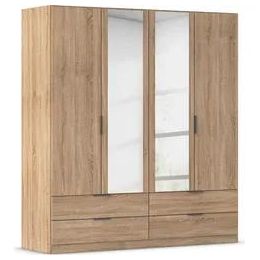 Kleiderschrank Rauch "Dreht&uuml;renschrank Schrank Garderobe Ankleide Schlafzimmer LAGOA", eiche sonoma, B:181cm H:197cm T:54cm, Holzwerkstoff, Schr&auml;nke, Kleiderschrank, ger&auml;umige Schubladen, 3 Breiten, optional mit Aufsatz MADE IN GERMANY