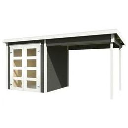 Gartenhaus-Anbaudach Nordic Holz "ZAMBEZI ANBAU", beige (natur), B:250cm H:210,9cm T:200cm, Gartenhaus-Anbaud&auml;cher, Flachdach