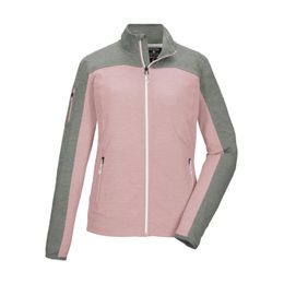 Killtec Damen Strickjacke "KOS 71 WMN FLX JCKT"dunkelros&eacute;, Gr. 46, Obermaterial: 100% Polyester, Strickjacken, Colourblock Powerstretchjacke mit