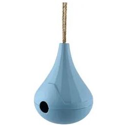 Dekofigur AM Design "Vogelhaus aus Bambus", blau, B:15,5cm H:20cm, Bambus, Dekofiguren, in gelb, gr&uuml;n oder blau