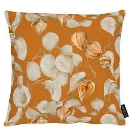 Kissenh&uuml;lle Apelt "3400", orange (orange, beige), B:40cm L:40cm, Polyester, Obermaterial: 75% Polyester, 25% Baumwolle, Kissenbez&uuml;ge, Kissenh&uuml;lle