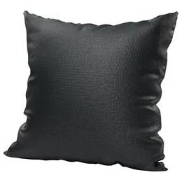 Dekokissen HOMING "St. Moritz" Gr. 2, grau (anthrazit, unifarben), B:50cm L:50cm, Polyester, Dekokissen_Sitzkissen_Kissenh&uuml;llen, Pflegeleicht