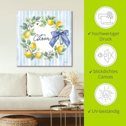 Wandbild Artland, B:50cm H:50cm, bunt, Leinwand, Wohnzimmer, Bilder, "Le Citron III", als Alubild, Leinwandbild, Poster, Wandaufkleber in verschied.
