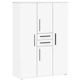 Kleiderschrank Demeyere GROUP "VERSATIL Schrank 4 T&uuml;ren, 2 Schubladen", wei&szlig; (matt wei&szlig;), B:134,6cm H:188cm T:50cm, Holzwerkstoff, Schr&auml;nke, Kleiderschrank