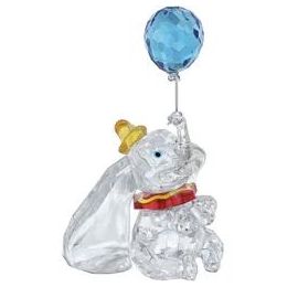 Dekofigur Swarovski "Kristallfigur Sammelfigur Disney Classics Dumbo", schwarz (kristallwei&szlig;, blau, gelb, rot, schwarz), Dekofiguren, B/H/T: 7,1cm x 9,25cm x 13,3cm, Metall, Swarovski Kristall, Swarovski Kristall, B:7,1cm H:9,25cm T:13,3cm