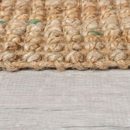 Teppich FLAIR RUGS, B:160cm H:7mm L:230cm, bunt, Jute, Wohnzimmer, Teppiche, "Jute Boucle", aus 100% Jute, mit Fransen, aus Naturfasern