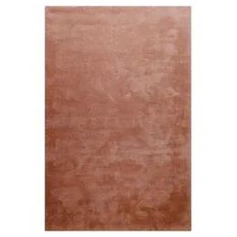 Teppich HOMIE LIVING "Pisa", braun (cognac), B:130cm H:25mm L:190cm, Polyester, Teppiche, Teppich, Hochflor, Microfaser, uni, weich, Shaggy, Wohnzimmer, Schlafzimmer