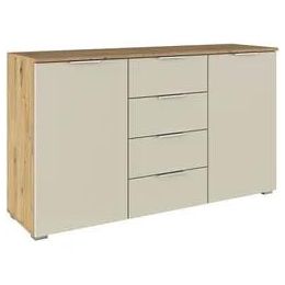 OTTO home "Sideboard Schubladenkommode AGORDO mit Dekor- oder Hochglanzfront" in zwei Griff-Farben, Breite 120 cm, vier gro&szlig;e Schubladen, mit insgesamt 4 Einlegeb&ouml;den MADE IN GERMANY