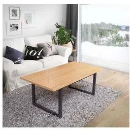 Couchtisch WOODMAN "Camden", schwarz (eiche, schwarz), B:120cm H:45cm T:60cm, Tische, Couchtisch, Beine aus massiver Birke, Breite 120 cm, mit einem sch&ouml;nen Print, FSC