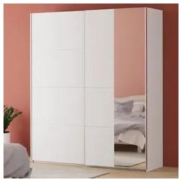 Schwebet&uuml;renschrank FORTE "Fittio. Made in Europe, 2 Schiebet&uuml;ren, modernes Design", wei&szlig;, B:200,1cm H:235cm T:61,2cm, Schr&auml;nke, Schwebet&uuml;renschrank, H&ouml;he 2,35 mtr, stehende Montage, Spiegel