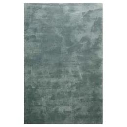 Teppich HOMIE LIVING "Pisa", grau (grau gr&uuml;n), B:80cm H:25mm L:150cm, Polyester, Teppiche, Teppich, Hochflor, Microfaser, uni, weich, Shaggy, Wohnzimmer, Schlafzimmer