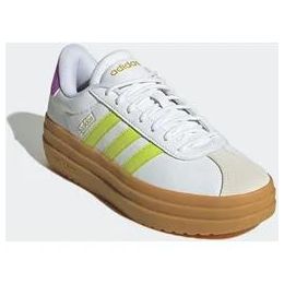 Plateausneaker Adidas SPORTSWEAR "VL COURT BOLD", Damen, Gr. 41, wei&szlig; (cloud wei&szlig;, cloud wei&szlig;, cloud wei&szlig;), Leder, Synthetik, Schuhe Plateausneaker, inspiriert vom Design des Adidas gazelle bold, Topseller