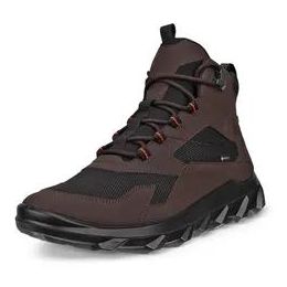Schn&uuml;rboots Ecco "MX M", Herren, Gr. 40, schwarz (dunkelbraun, schwarz), Lederimitat, Textil, Schuhe Schn&uuml;rboots, Outdoorschuh, Wanderschuh, Winterboots mit GORE-TEX
