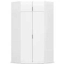 Kleiderschrank Rauch "Eckschrank Schrank Ankleidezimmer Schlafzimmer Garderobe LAGOA", alpinwei&szlig;, B:117cm H:235cm T:117cm, Holzwerkstoff, Schr&auml;nke, Kleiderschrank, voll ausgestattet viel Stauraum, optional mit Aufsatz MADE IN GERMANY