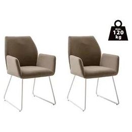 4-Fu&szlig;stuhl MCA furniture "BEVERLY", braun (cappuccino, cappuccino), B:56cm H:88cm, Nylon, Polyester, St&uuml;hle, Esszimmerstuhl,Chenilleoptik,360drehbar,Sitzh&ouml;he 49cm,belastbar 120kg
