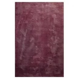 Teppich HOMIE LIVING "Sienna", rot (bordeaux), B:130cm H:20mm L:190cm, Polyester, Teppiche, Teppich, Hochflor, Microfaser, uni, weich & kuschelig, Wohnzimmer, Schlafzimmer