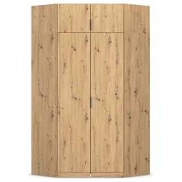 Kleiderschrank Rauch "Eckschrank Schrank Ankleidezimmer Schlafzimmer Garderobe LAGOA", eiche artisan, B:117cm H:235cm T:117cm, Holzwerkstoff, Schr&auml;nke, Kleiderschrank, voll ausgestattet viel Stauraum, optional mit Aufsatz MADE IN GERMANY