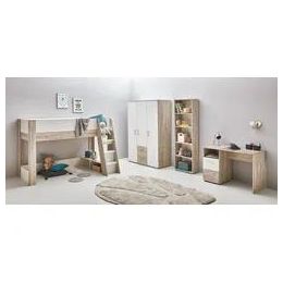 Jugendzimmer-Set Home Affaire "Schulkind Set &raquo;Rieke&laquo;", beige, B/H: 90cm x 200cm, Holzwerkstoff, Schlafzimmerm&ouml;bel-Sets, Hochbett, Etagenbett, Ablagefach unter dem Bett, Blauer Engel