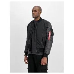 Bomberjacke Alpha Industries "MA-1 Camo BE", Herren, Gr. M, schwarz, Web, Obermaterial: 100% Nylon, slim fit, Jacken Bomberjacke