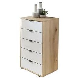 Schubkastenkommode Wiemann "Cardiff Sideboard, W&auml;scheschrank, teilmassiv Bianco-Eiche, Schubladen", braun, B:40cm, Sideboards, Schubk&auml;sten inklusive Selbsteinzug und D&auml;mpfung