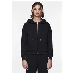 Kapuzensweatshirt Pieces "PCCHILLI LS ZIP HOODIE NOOS BC", Damen, Gr. M, schwarz, Sweatware, Obermaterial: 60% Baumwolle, 40% Polyester, unifarben, regular fit normal, ohne Ausschnitt, Rippb&uuml;ndchen, Sweatshirts, Baumwollmischung, regular fit