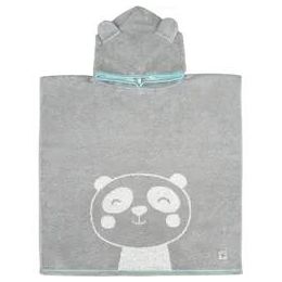 Badeponcho Dyckhoff "Panda", grau (platin), L:60cm, Frottier, Hausm&auml;ntel
